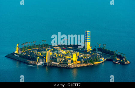 Long Beach California THUMS Island Chaffee, offshore oil drilling ...