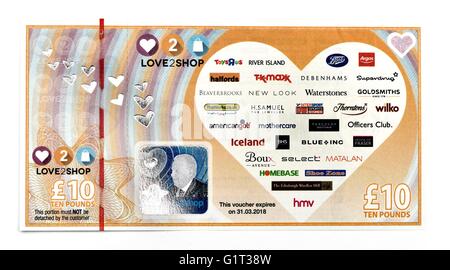 Luv2shop high street shopping vouchers Stock Photo - Alamy
