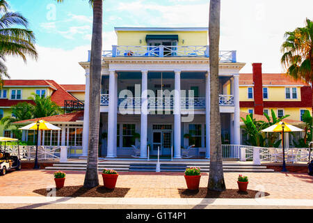 The front porch and entrance of the Gasparilla Inn & Club, Boca Grande ...