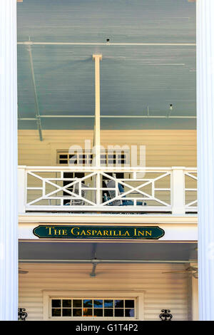 The front porch and entrance of the Gasparilla Inn & Club, Boca Grande ...
