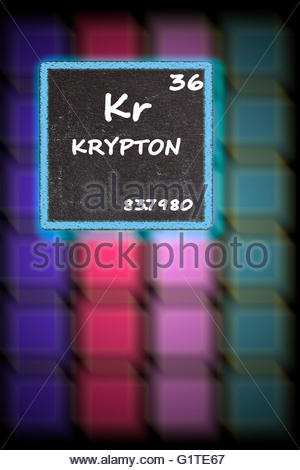 Krypton chemical element periodic table science symbol Stock Photo ...