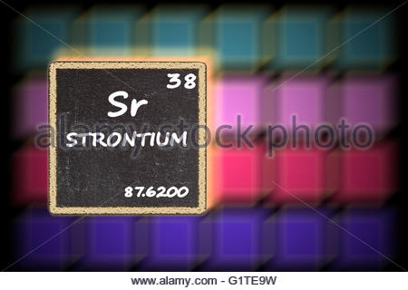 Strontium chemical element periodic table science symbol Stock Photo ...