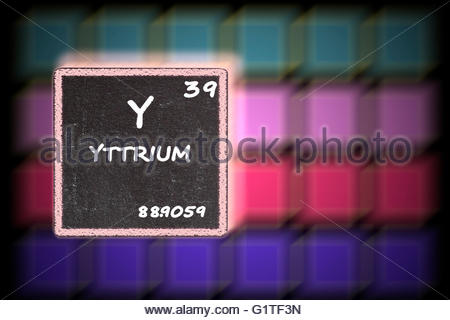 Yttrium Chemical 39 element of periodic table. Molecule And ...