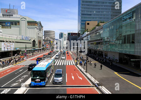 A general view of the Shinjuku Expressway Bus Terminal on May 18, 2016 ...