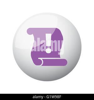 Flat purple Folder icon on 3d sphere Stock Photo - Alamy