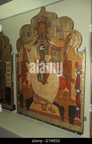 Trinity, Russian Icon, religious art, saint, city museum Pskov, Russia ...