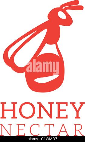 Honey Bee Logo Template. Vector animal logo Stock Vector Image & Art ...