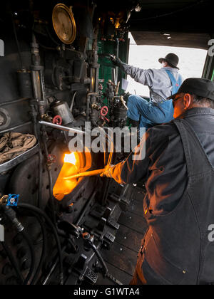 Steam Locomotive Fireman Stock Photo: 17564852 - Alamy