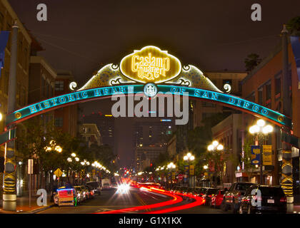 Gaslamp Quarter at night in San Diego, California, USA Stock Photo - Alamy