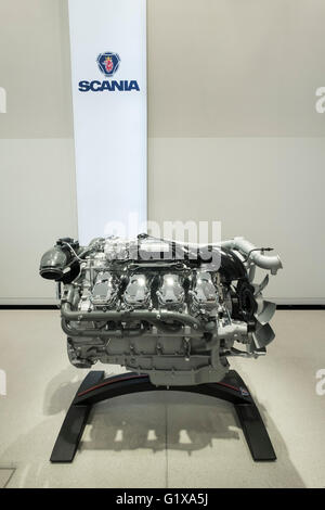 Scania truck engine Stock Photo - Alamy