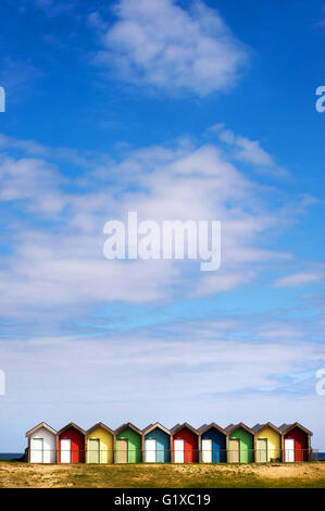 Multicoloured beach huts Stock Photo - Alamy