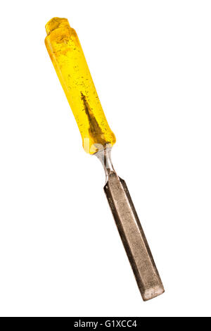 Old chisel isolated on white background Stock Photo - Alamy