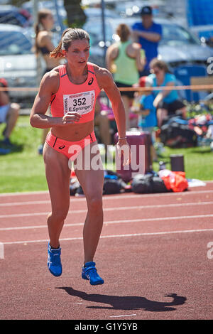 Landquart, Switzerland. May 21, 2016. Ellen Sprunger from COVA Nyon ...