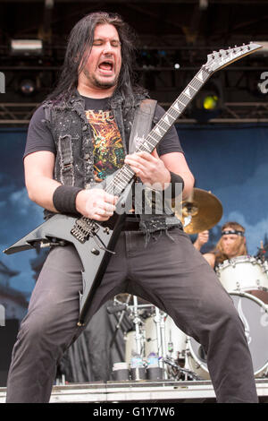 Corey Beaulieu of Trivium performs during Sonic Temple Art and Music ...