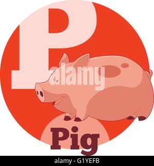 Pig alphabet collection, vector art and illustration Stock Vector Image ...