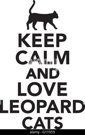 Keep Calm and Love Cats. Cat Quotes. Typography lettering. Feline quote ...