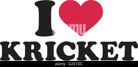 I love Cricket Stock Vector Image & Art - Alamy