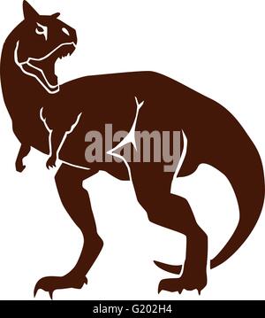 Carnotaurus dinosaur. Vector illustration of a prehistoric dinosaur ...
