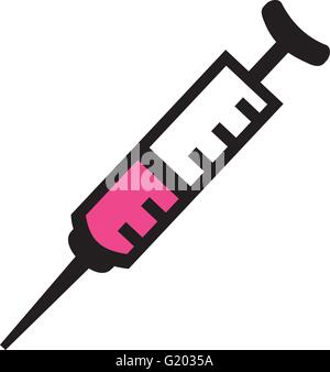 pink injection syringe medical icon Stock Vector Image & Art - Alamy