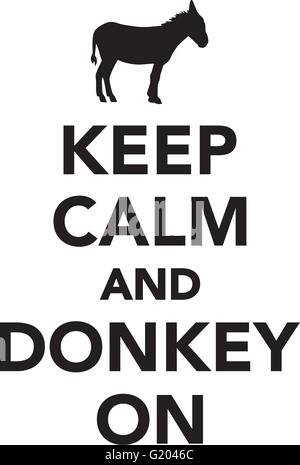 Calm donkey, illustration, vector on white background Stock Vector ...