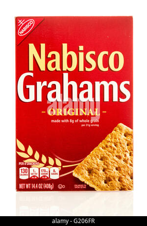 Box of Nabisco Grahams crackers on white background cutout. USA Stock ...