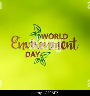 World environment day. Handwritten lettering. Modern Calligraphy Stock ...