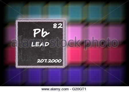 Lead chemical element periodic table science symbol Stock Photo ...