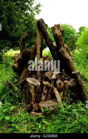 insect hotel, log pile, loggery, insects, wildlife friendly gardening ...
