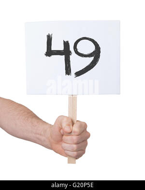 Sign with a number, 49 Stock Photo - Alamy