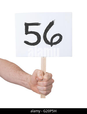 Sign with a number, 56 Stock Photo - Alamy