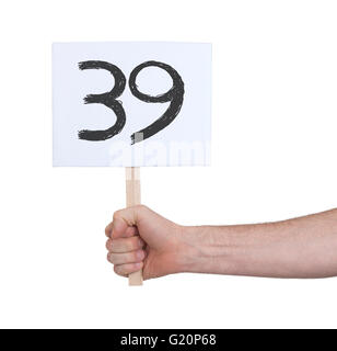 Sign with a number, 39 Stock Photo - Alamy