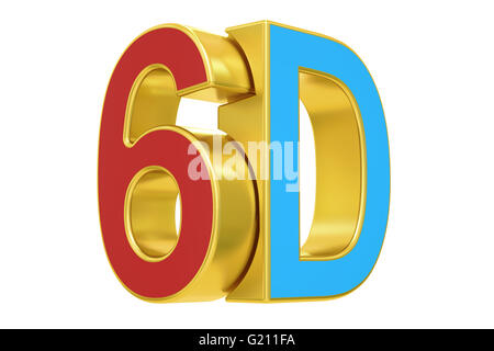 6D logo, 3D rendering isolated on white background Stock Photo - Alamy
