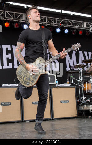 Kellen McGregor of Memphis May Fire performs during Louder Than Life ...
