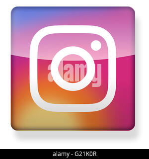 New Instagram logo as an app icon. Clipping path included Stock Photo ...