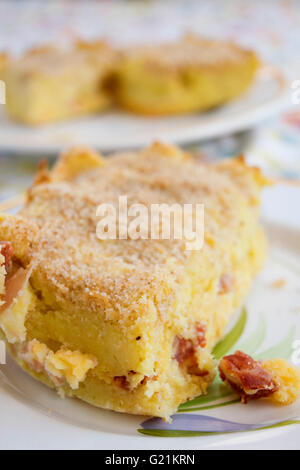 timbale of potatoes with cured ham Stock Photo - Alamy