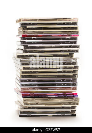 A pile of CD disks isolated on white Stock Photo - Alamy