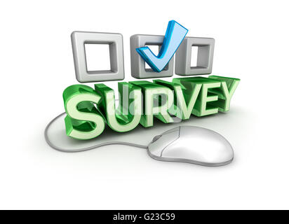 Survey icon isolated on 3d brown round button abstract illustration ...