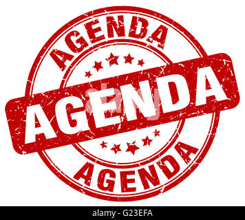 agenda red vintage isolated seal Stock Photo - Alamy