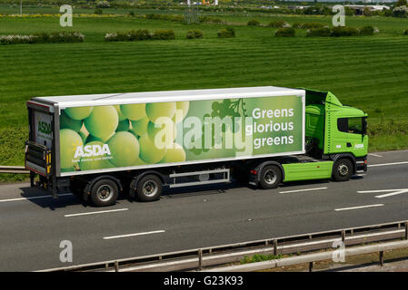 ASDA HGV travelling on the M56 motorway in Cheshire UK Stock Photo - Alamy