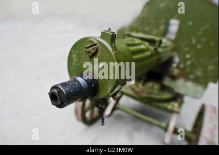 Old vintage machine gun, Maxim's system. Maxim gun Stock Photo - Alamy