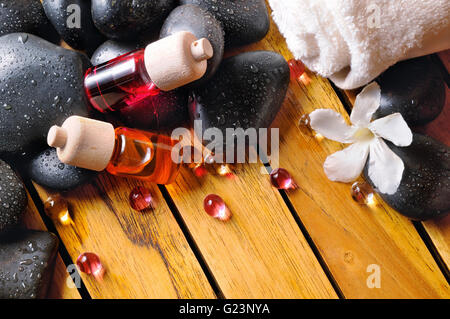 Body care concept with bath balls on white wooden table Stock Photo - Alamy