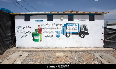 toilets in an Iraqi refugee camp Stock Photo - Alamy