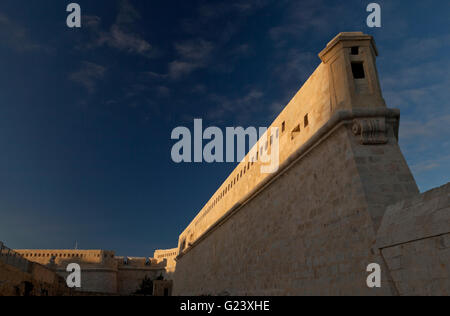 The sharp angularity of the star-shaped Fort St Elmo in Valletta ...