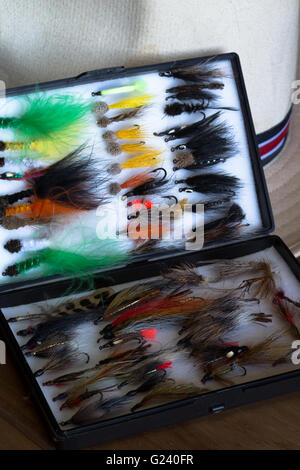 A pocket fly box containing assorted wet flies/lures used in Fly ...