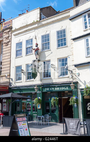 The Drawbridge pub and Hippodrome in Bristol city centre, England, UK ...