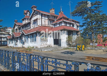Old colonial buildings at the Mall, Shimla, Himachal Pradesh, India ...