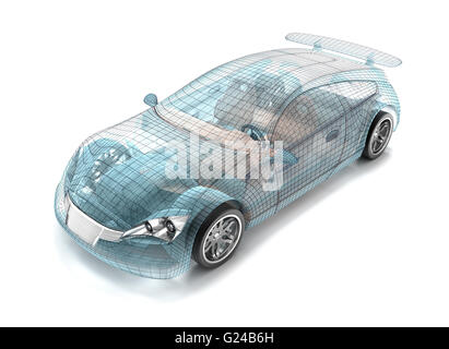 Car design, wire model. My own design Stock Photo - Alamy