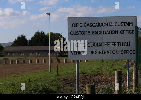 A stock picture of a disused customs post on the border between Dundalk ...