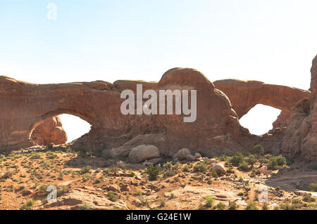 The Windows Arches - The Spectacles Arches in Arches National Park ...