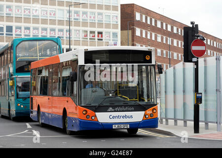 Buses in Leicester Leicestershire UK Stock Photo - Alamy
